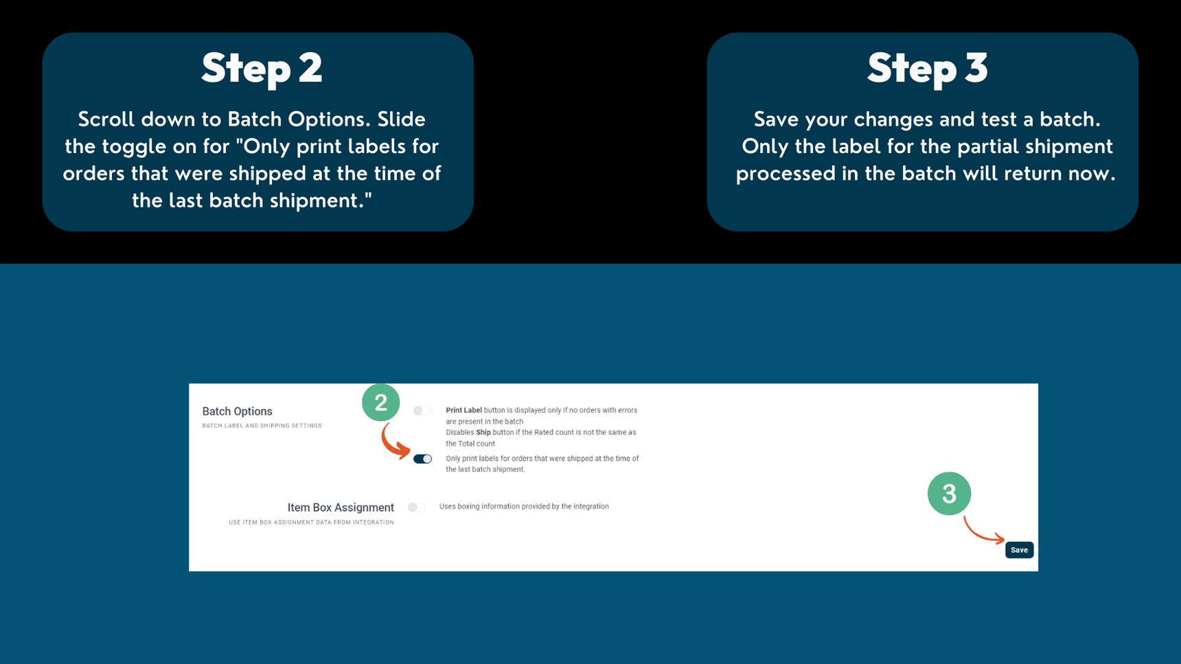 How to Print batch fulfilled partial shipments